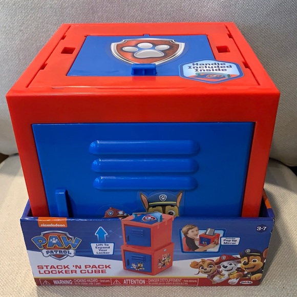 Jakks | Toys | Paw Patrol Stack N Pack Locker Cube Popup Mirror Lift To ...